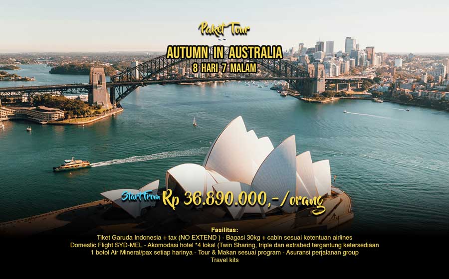 Paket Tour Australia 8 Hari 7 Malam | dreamholidays.co.id